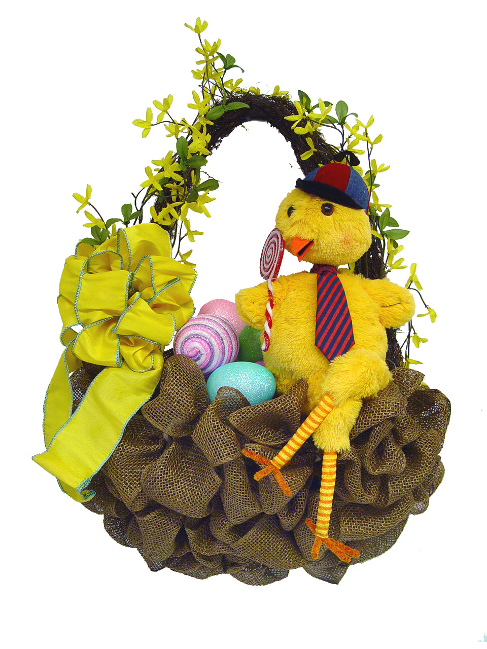 Make an Easter Basket with Deco Poly Burlap and RAZ Easter Boy Chick ...