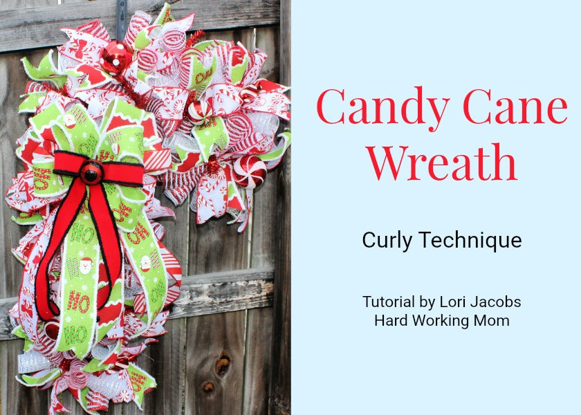 Candy Cane Mesh Wreath Tutorial Elf Candy Cane Stocking Christmas Deco