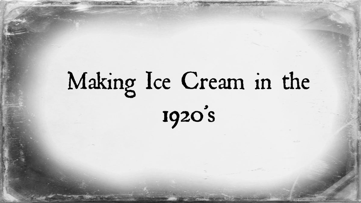 Making Ice Cream in the 1920's — Trendy Tree