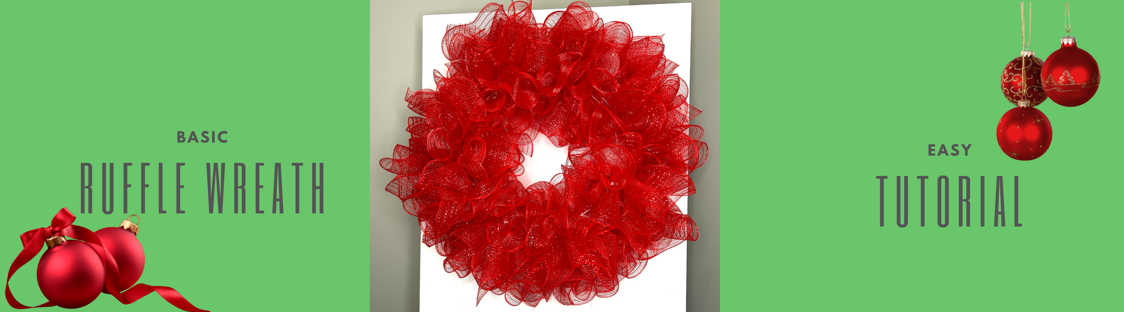 Basic Ruffle Wreath using Metallic Deco Mesh — Trendy Tree