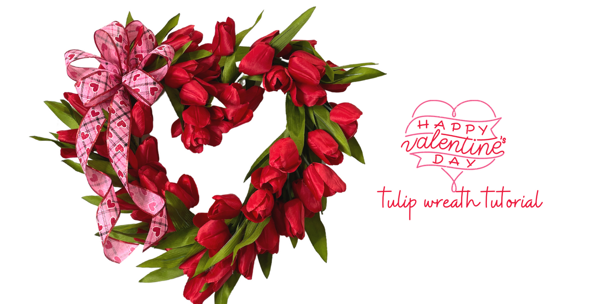 How to Make a Heart Shaped Tulip Wreath for Valentines — Trendy Tree