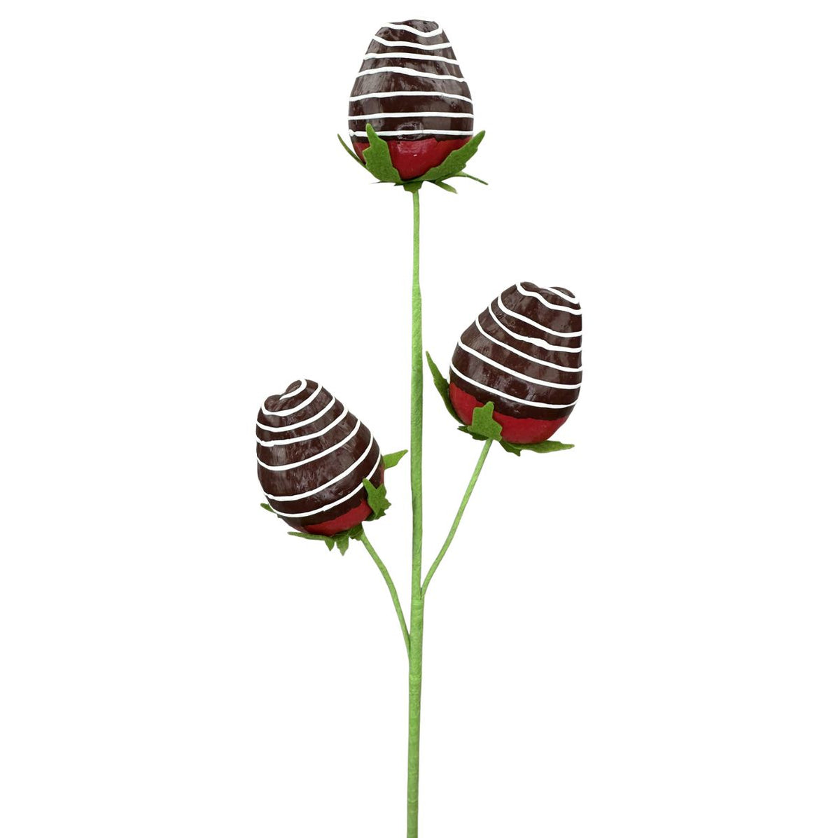 Red Dipped Strawberry Pick 3 Stems 22 Inches 63908RD — Trendy Tree