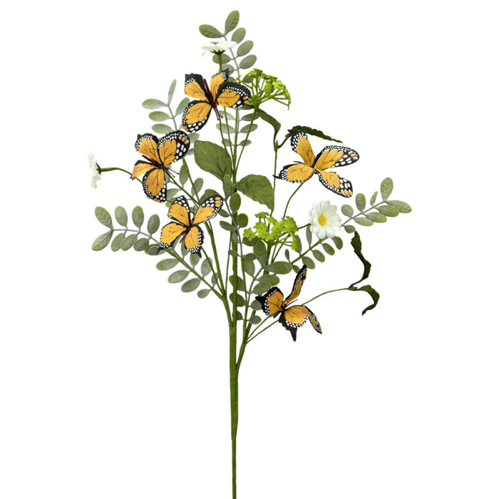 Orange Butterfly Daisy Spray 5 Stems 28 Inches 63958OR — Trendy Tree