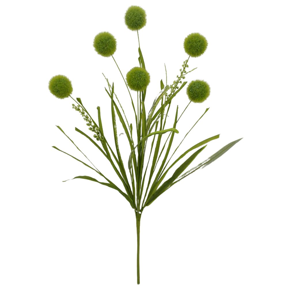 23" Green Fuzzy Ball Spray 40220-GN — Trendy Tree