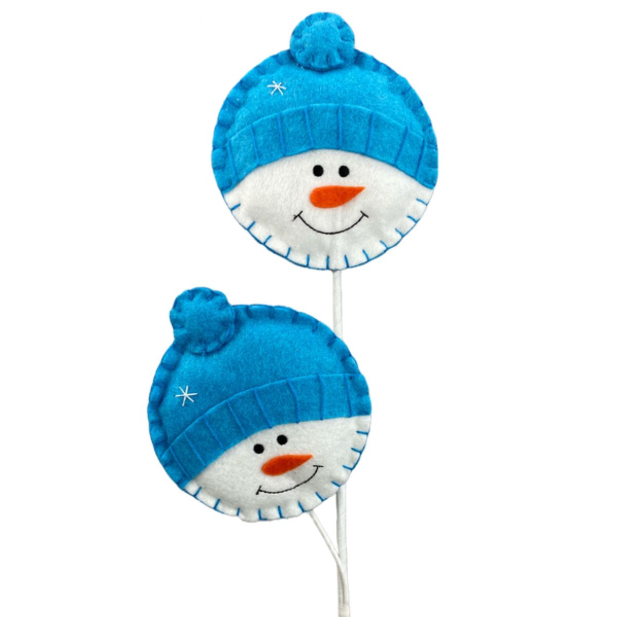25" Blue Plush Snowman Head Spray 85706BL — Trendy Tree