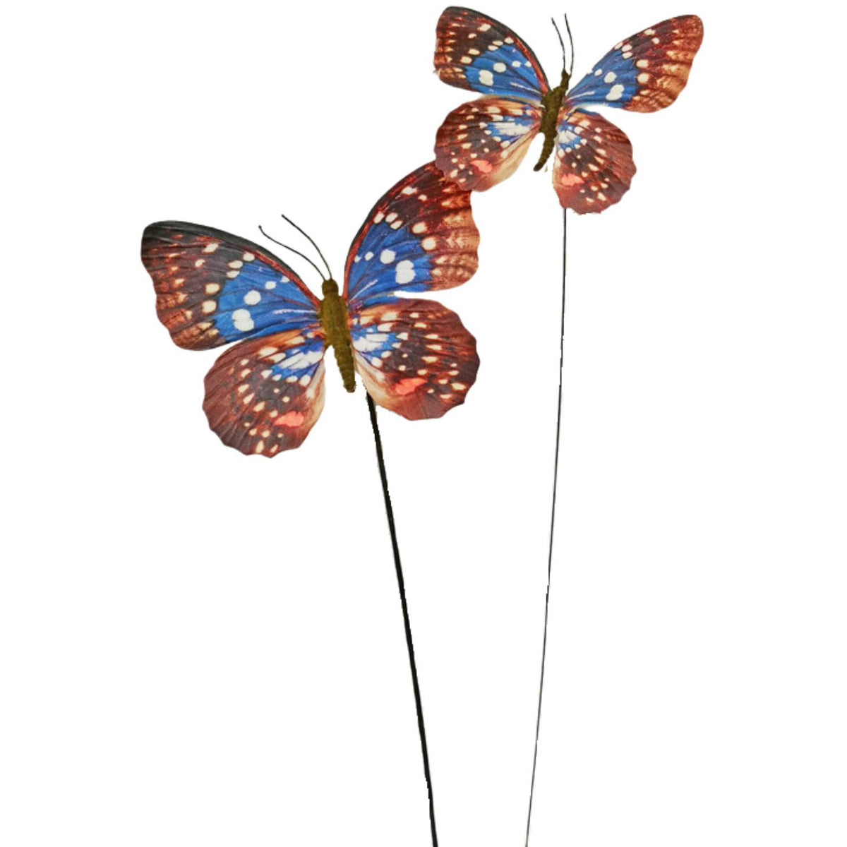 5" and 6" by 18" Butterfly Pick with 2 Stems PS1018S BRN — Trendy Tree