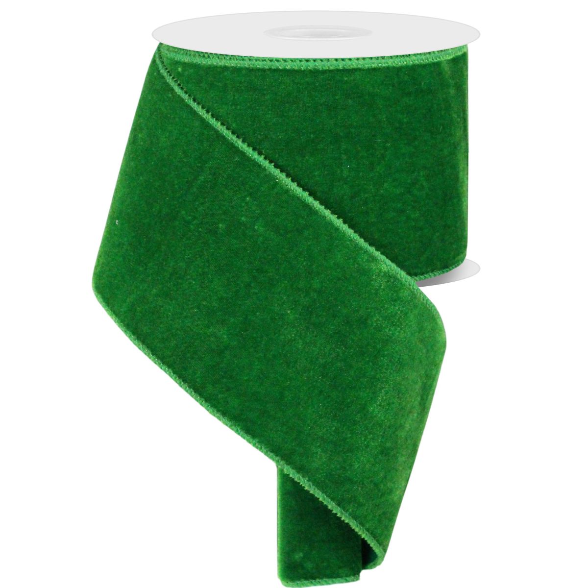 4"X10Yd Deluxe Velvet/Satin Backing Emerald Green Ribbon RGE166006 ...
