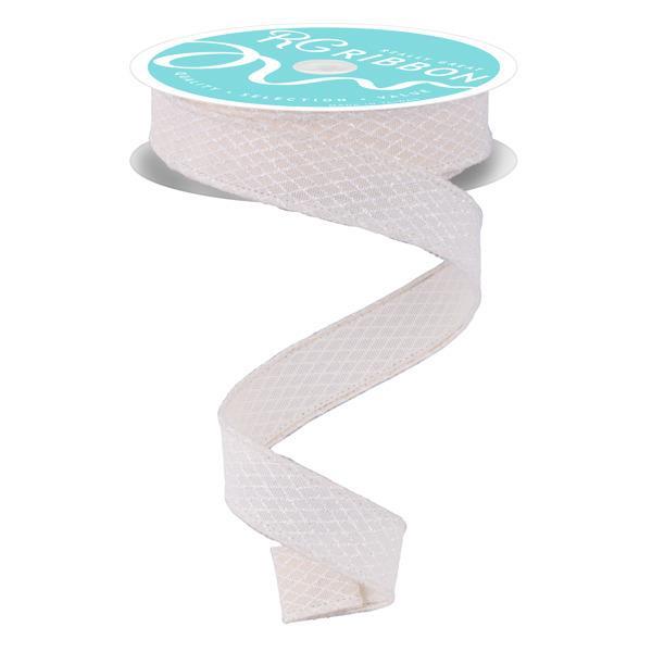 7/8" x 10YD Cream and White Mini Harlequin Ribbon RGF7695C2 — Trendy Tree