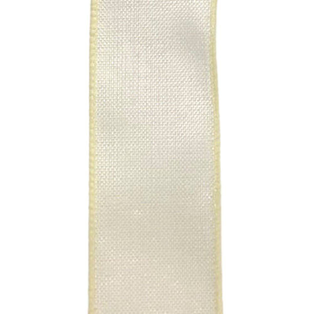 2.5"X10Y Ivory Poly Linen Ribbon X314840-18 — Trendy Tree