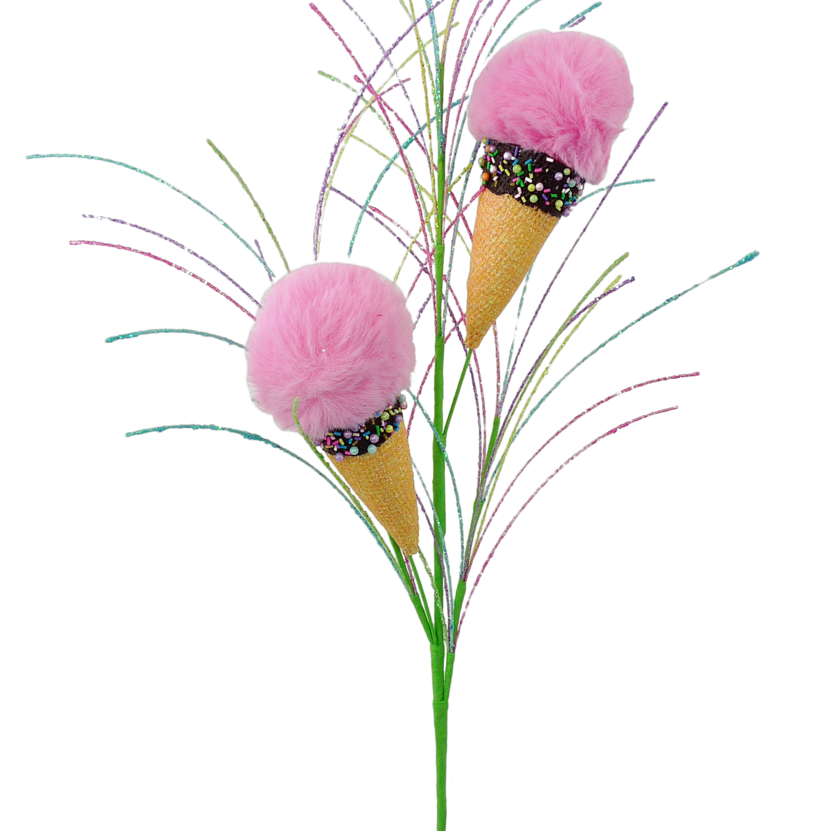 32" Pink Ice Cream Pick with 2 stems 62523PK — Trendy Tree