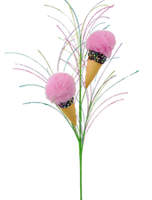 32" Pink Ice Cream Pick with 2 stems 62523PK — Trendy Tree
