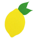 12" Yellow Flat Felt Lemon with Leaves MS1593 — Trendy Tree