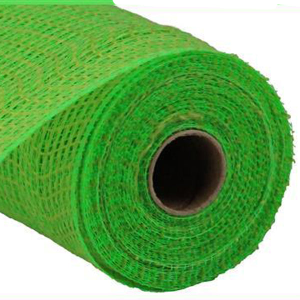 10.5" Fresh Green Faux Jute Check Weave Mesh RY8313F2 — Trendy Tree